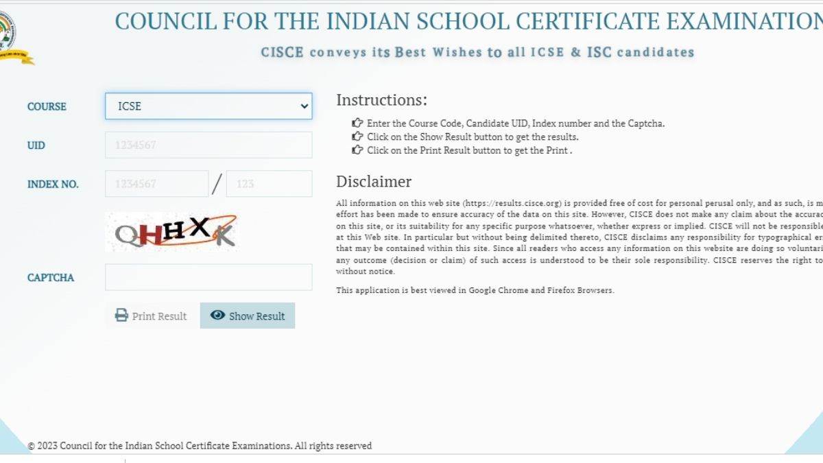 CISCE ISC ICSE Result 2023 LIVE Updates आईसएसई आईएसस रजलट cisceorg