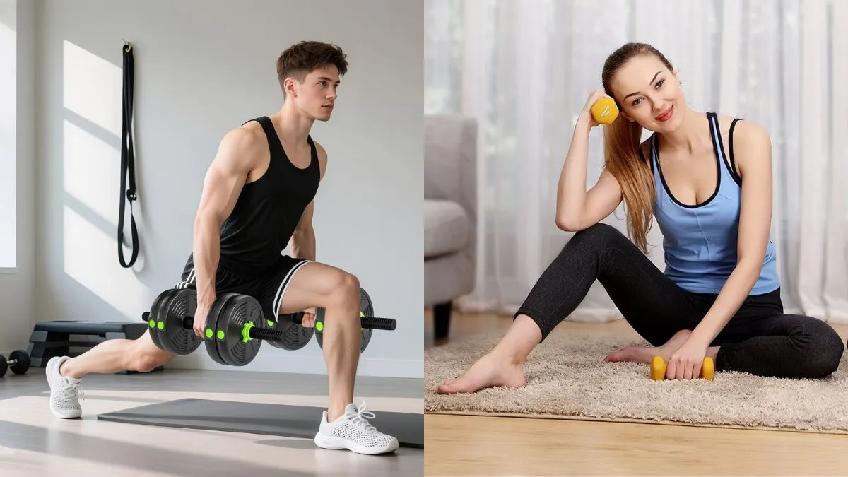 ₹1,000 से कम में ये PVC Dumbbell Sets एडजस्टेबल वजन के साथ होम फिटनेस ...