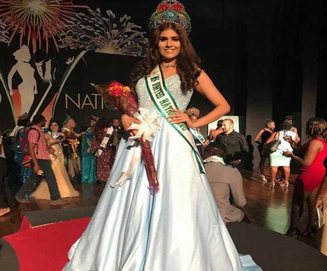 इंडिया की अमीषा चौधरी बनीं मिस यूनाइटेड नेशन, लहराया तिरंगा