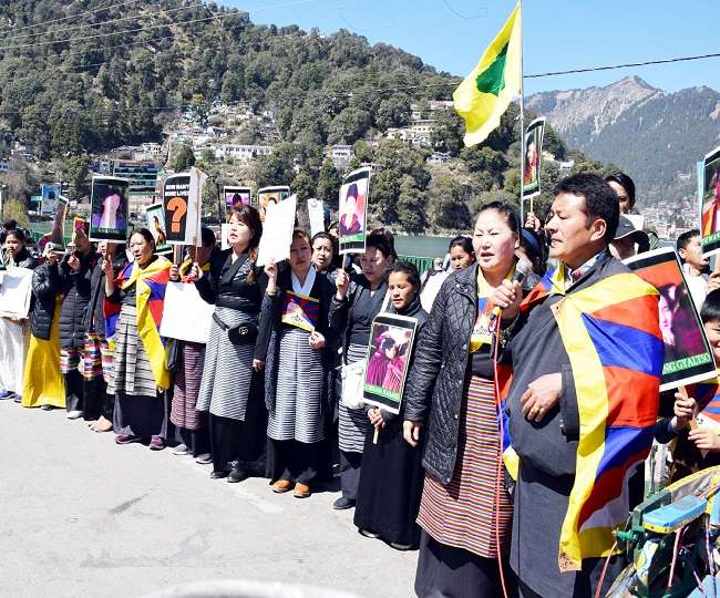 तिब्बती समुदाय के लाेगों ने तिब्बत की आजादी के लिए मार्च निकालकर बुलंद ...