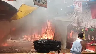 Badaun Fire News: गांधी ग्राउंड में लगे मेले में लगी भीषण आग, कई ...
