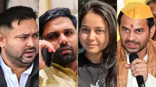 JDU MLA Chetan Anand touches Tejashwi Yadav's feet, names Rohini Acharya and Tej Pratap Yadav ...