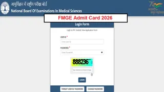 FMGE Admit Card 2026 Link: एमएमजीई दिसंबर एग्जाम के लिए एडमिट कार्ड ...