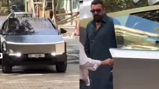 Sanjay Dutt ने खरीदी Tesla Cybertruck, मुंबई की सड़कों पर दौड़ाते दिखे ...