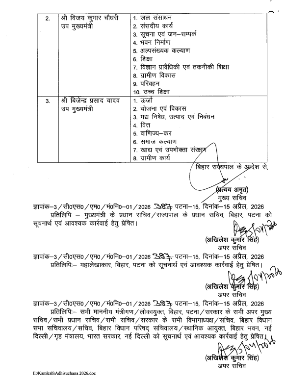 बिहार में अब सम्राट सरकार मंत्रालय के बंटवारे के साथ काम शुरू; नीतीश ने ...