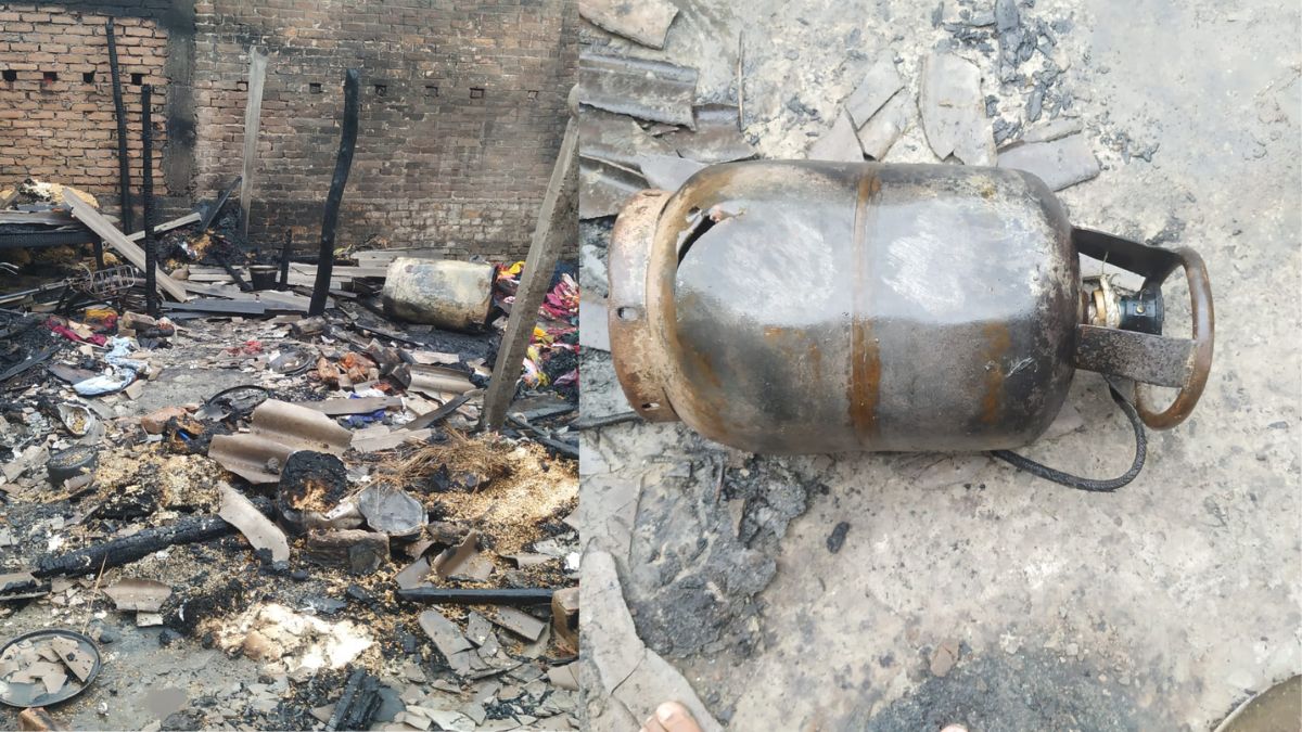 मुजफ्फरपुर में गैस सिलेंडर ब्लास्ट से दो घर जलकर राख, सुबह हुए धमाके से ...