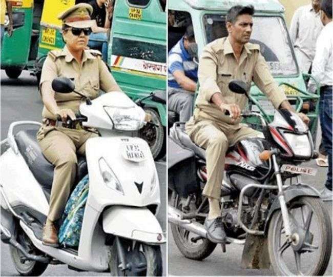 यहां तो Police वाले ही उड़ा रहे Helmet अभियान की धज्जियां Lucknow News ...