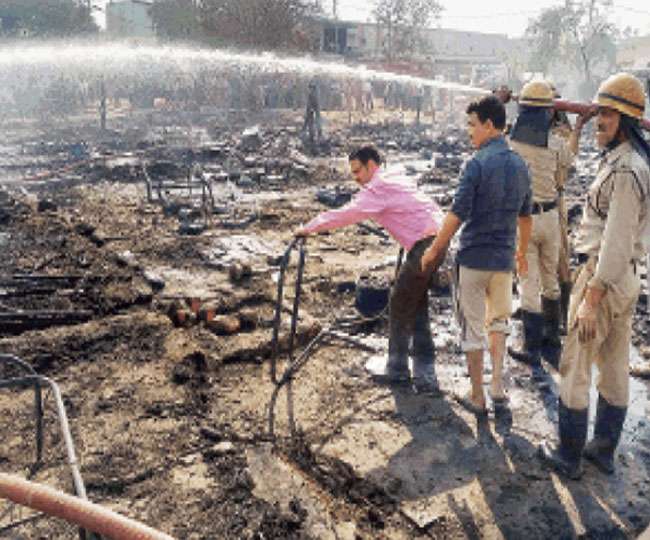 बद्दी में 80 झुग्गियां जली, नौ वर्षीय बच्चा जिंदा जला