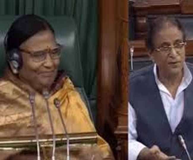 आजम खान की लोकसभा अध्यक्ष पर की गई टिप्पणी को लेकर सदन में हुआ हंगामा