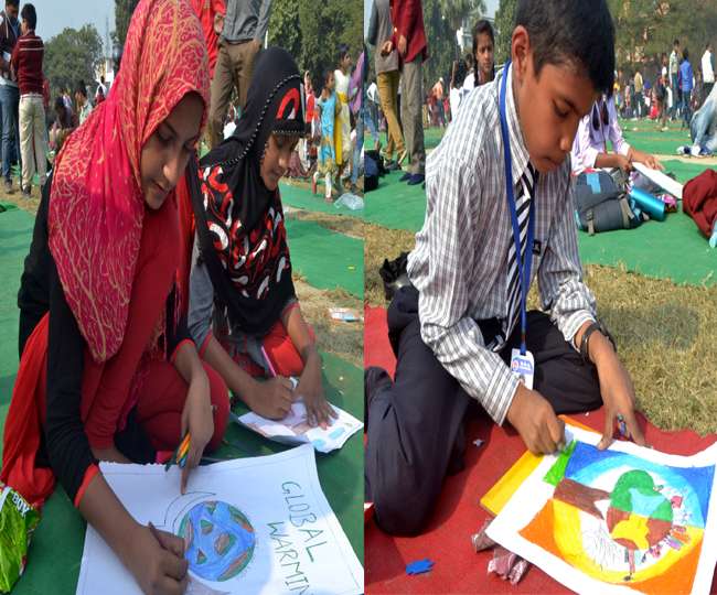 तारे जमीं पर पेंटिंग प्रतियोगिता में बच्चों ने भरे कल्पना में रंग ...