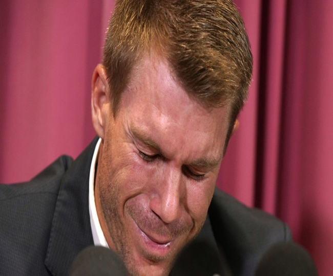 Video: प्रेस कॉन्फ्रेंस में फूट-फूटकर रोए डेविड वॉर्नर, बोले अब ...