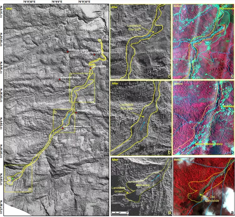 Wayanad Landslides: सैटेलाइट में कैद हुआ वायनाड का भयानक मंजर, हरियाली ...