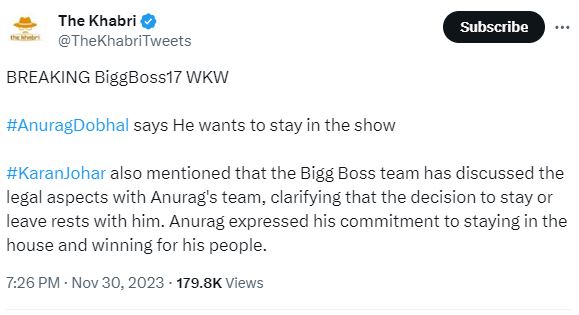 Bigg Boss 17: तहलका के बाद अब अनुराग का भी बिग बॉस से होगा पत्ता साफ ...