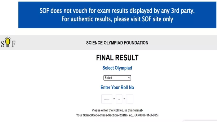 SOF NSO Result 2024 OUT: नेशनल साइंस ओलंपियाड फाउंडेशन रिजल्ट घोषित, यहां दिए लिंक से करें चेक ...