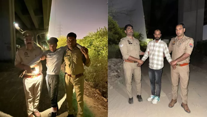 Ghaziabad Encounter: हत्या में वांछित दो बदमाश मुठभेड़ में गिरफ्तार, एक के पैर में लगी गोली ...
