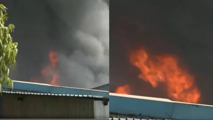 Video: अहमदाबाद में केमिकल फैक्ट्री में लगी भीषण आग, आसमान में दूर तक ...