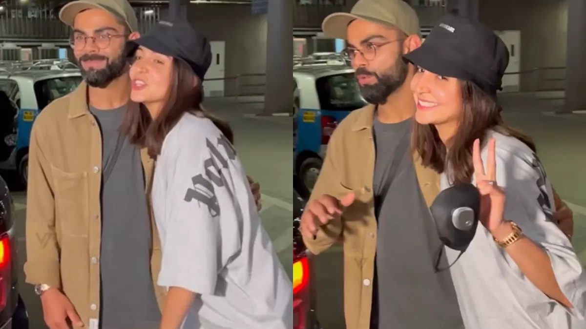 Virat Kohli संग पोज करते हुए अनुष्का शर्मा के लड़खडाए कदम, यूजर्स ने ...