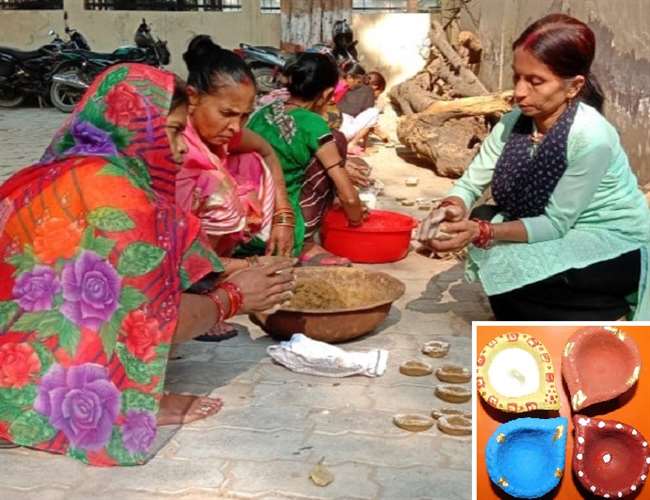 कानपुर नगर निगम बना रहा गोबर के 11 हजार दीये, कारगिरल पार्क में करेगा ...