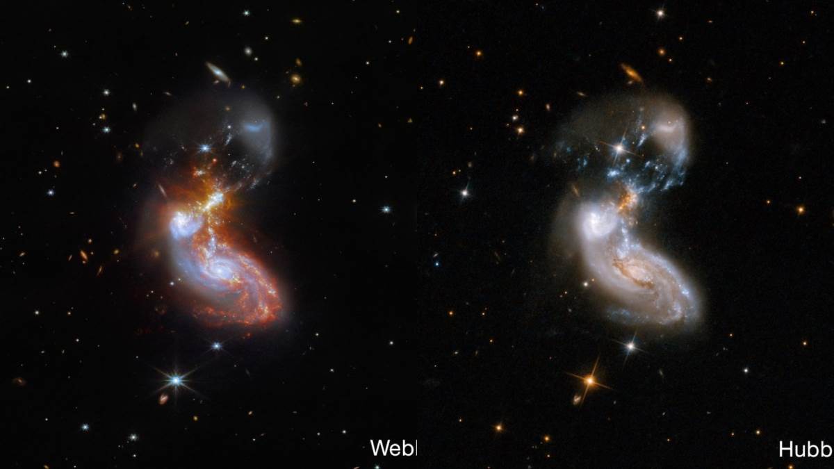 NASA: जेम्स वेब स्पेस टेलीस्कोप ने Merging Galaxies की खींची तस्वीर ...