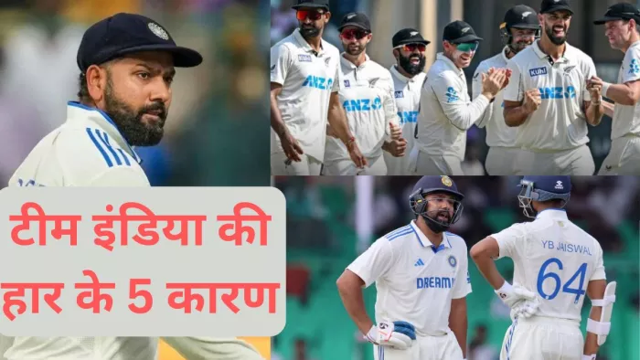 IND vs NZ Test: Team India की हार के 5 बड़े कारण, जिसकी वजह से अपने घर ...