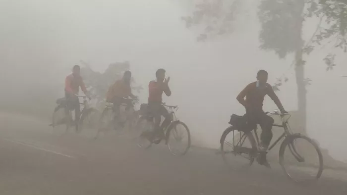 यूपी में कोहरे ने दी दस्तक, सड़क पर रेंगते दिखे वाहन; स्कूली बच्चे जैसे ... यूपी में कोहरे ने दी दस्तक, सड़क पर रेंगते दिखे वाहन; स्कूली बच्चे जैसे ...