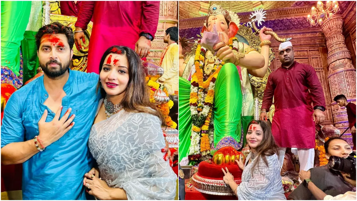 Ganesh Utsav 2022: पति संग गणपति बप्पा के दर्शन करने लालबाग पहुंची मोनालिसा, बोली- इस पल के लिए ...
