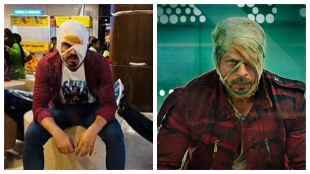 Fans Craze for Jawan: सिर और मुंह पर पट्टी बांध 'जवान' की टिकट खरीदने ...