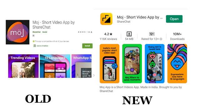 ShareChat के देसी शॉर्ट वीडियो मेकिंग ऐप Moj का चुपके से हुआ मेकओवर ...