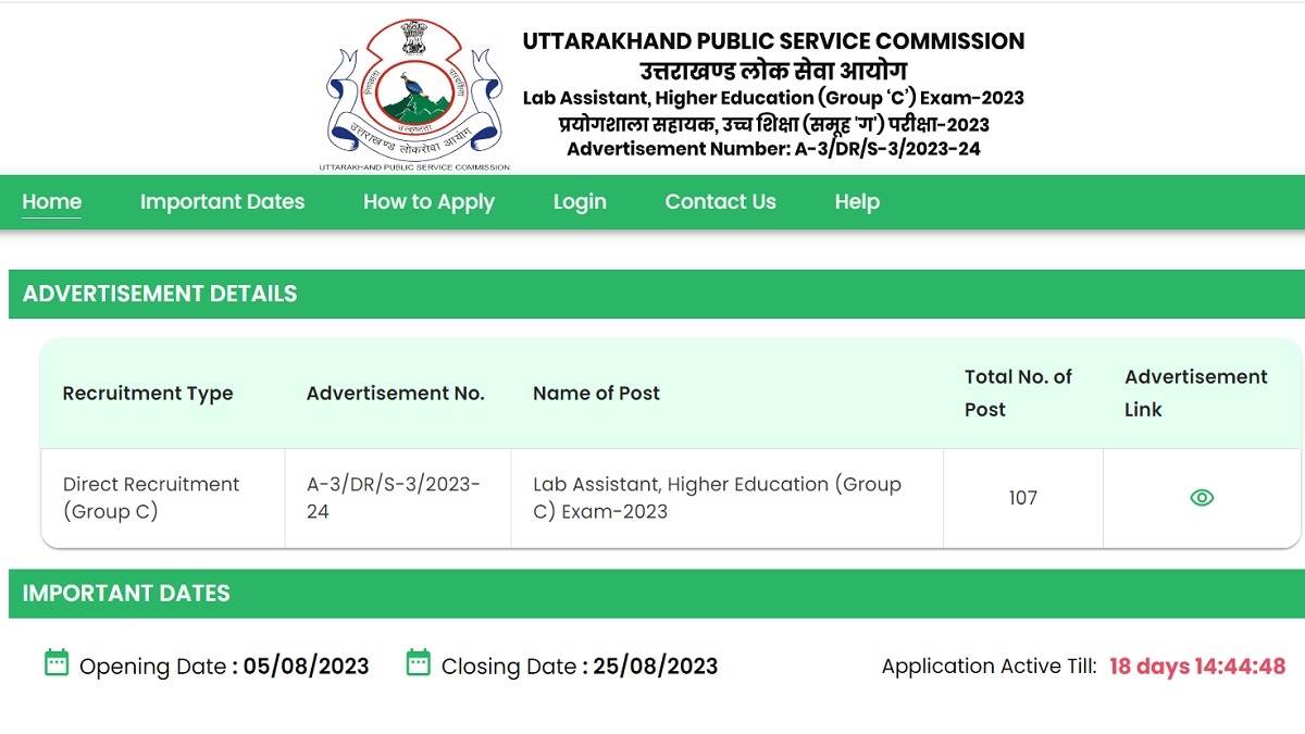 UKPSC Recruitment 2023: उत्तराखण्ड उच्च शिक्षा विभाग में 107 समूह ग ...