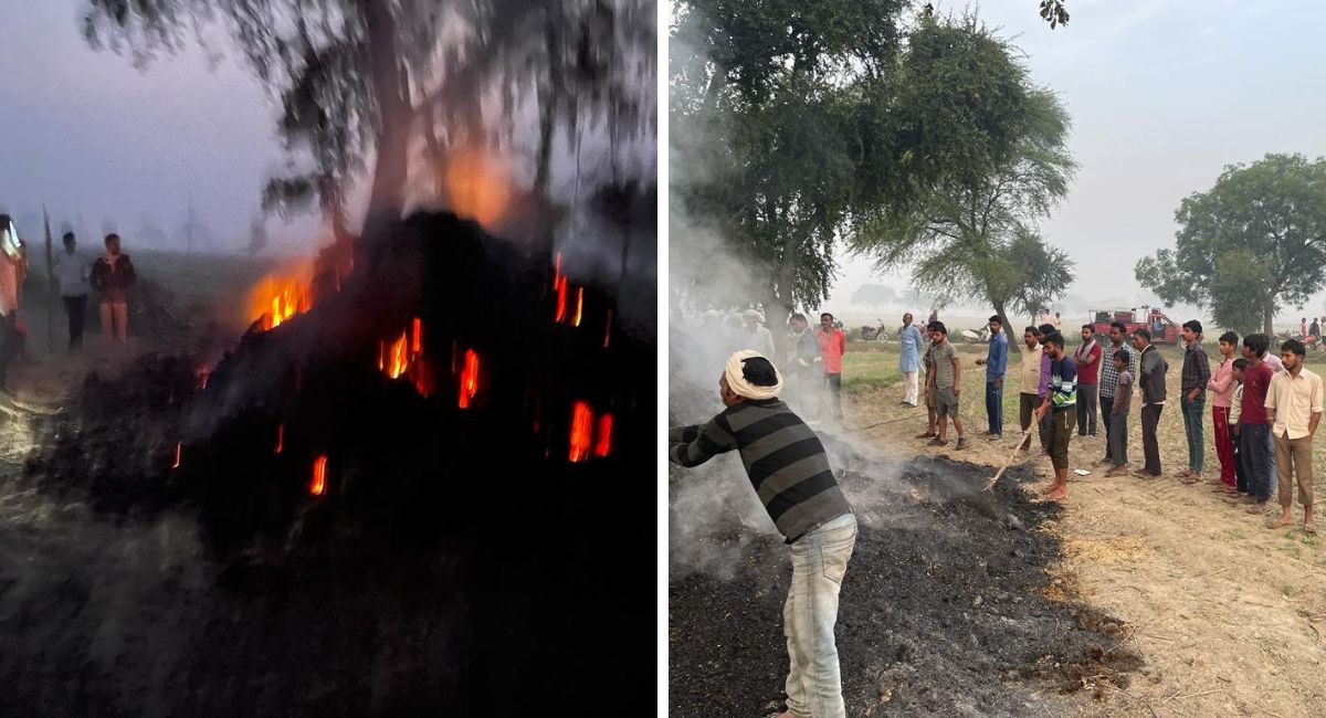 Hathras News : हाथरस में बीती रात कुछ घंटों में सात गांवों में आग से ...