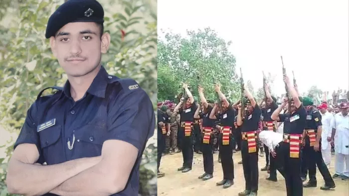 Kulgam Encounter: पंचतत्व में विलीन हुए हरियाणा के बलिदानी प्रदीप नैन ...