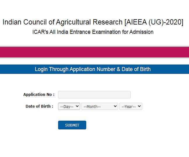 ICAR AIEEA Admit Card 2020: यूजी प्रवेश परीक्षा के लिए एडमिट कार्ड जारी ...