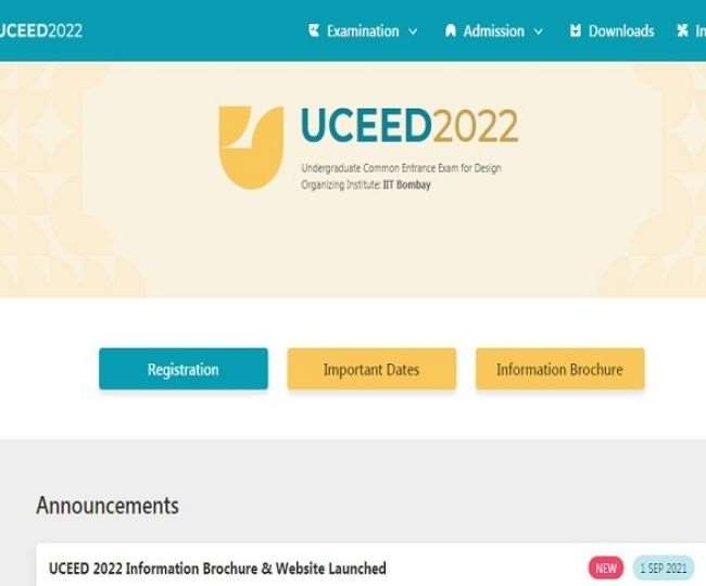 UCEED 2022: अंडरग्रेजुएट कॉमन एंट्रेंस एग्जाम फॉर डिजाइन के लिए आज से करें रजिस्ट्रेशन - UCEED ...