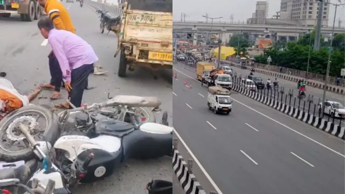 Ghaziabad Accident: अचानक ब्रेक लगाने पर पिकअप से टकराई तीन बाइकें, एक ...
