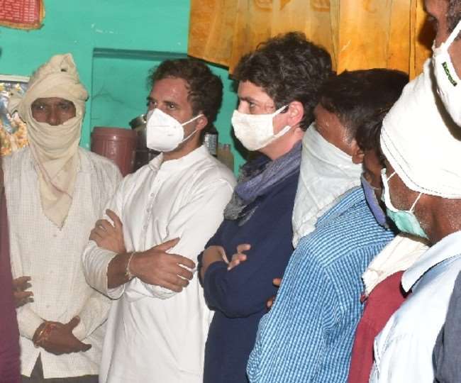 Hathras Case राहुल की हाथरस के पीड़ित परिवार से मुलाकात ट्विटर पर शेयर ...