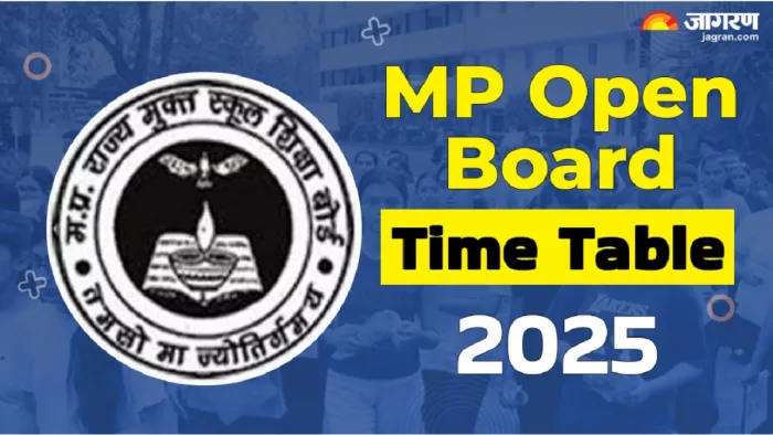 MP Open Board Time Table 2025: मध्य प्रदेश ओपन बोर्ड 10th, 12th टाइम ...