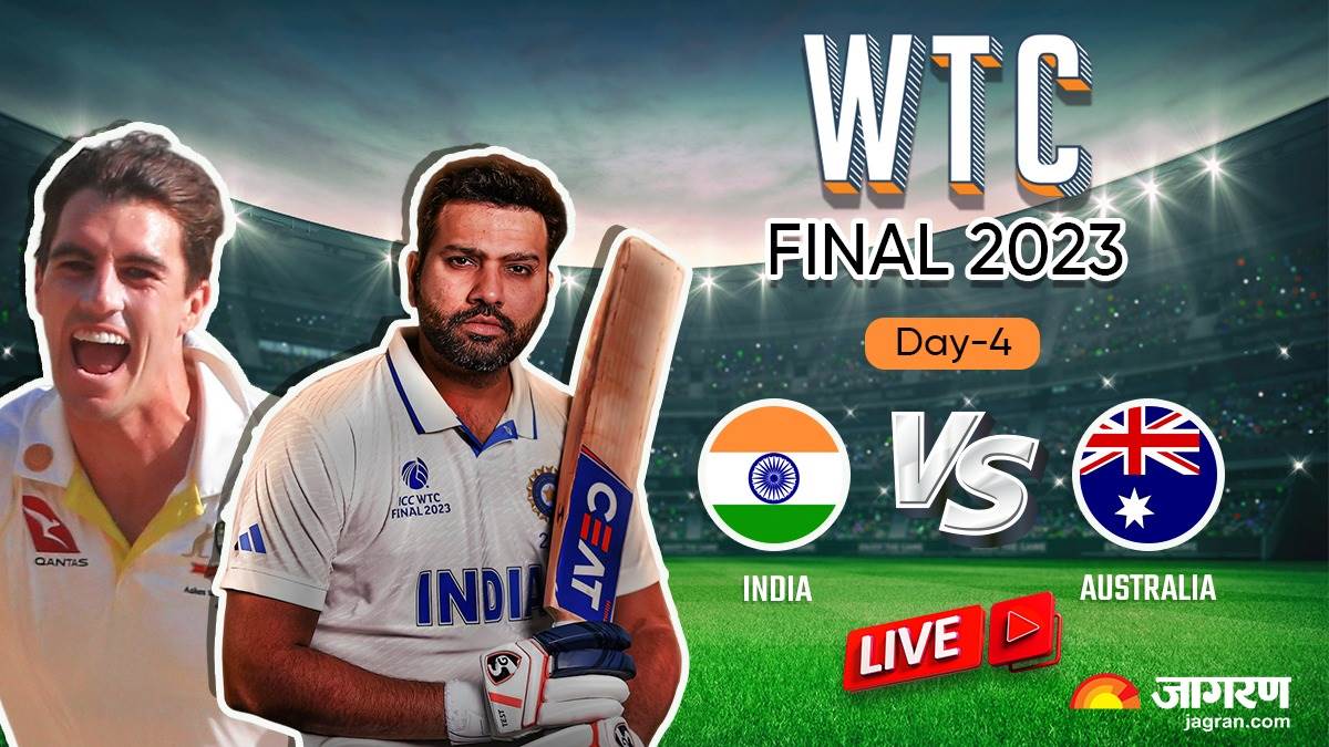 IND vs AUS Day 4 WTC Final चौथे दिन का खेल खत्म भारत ने दूसरी पारी में बनाए 164 रन - wtc final ...