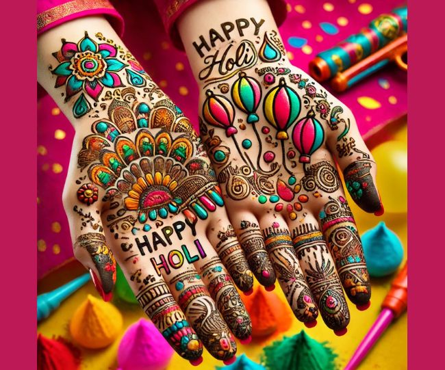 Holi 2025 Mehndi Design: होली पर मेहंदी के इन 5 खूबसूरत डिजाइन से सजाएं ...