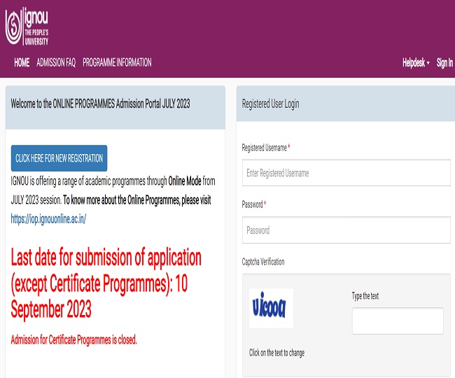 IGNOU Admission 2023: इग्नू में जुलाई सेशन के लिए आवेदन की अंतिम तिथि ...