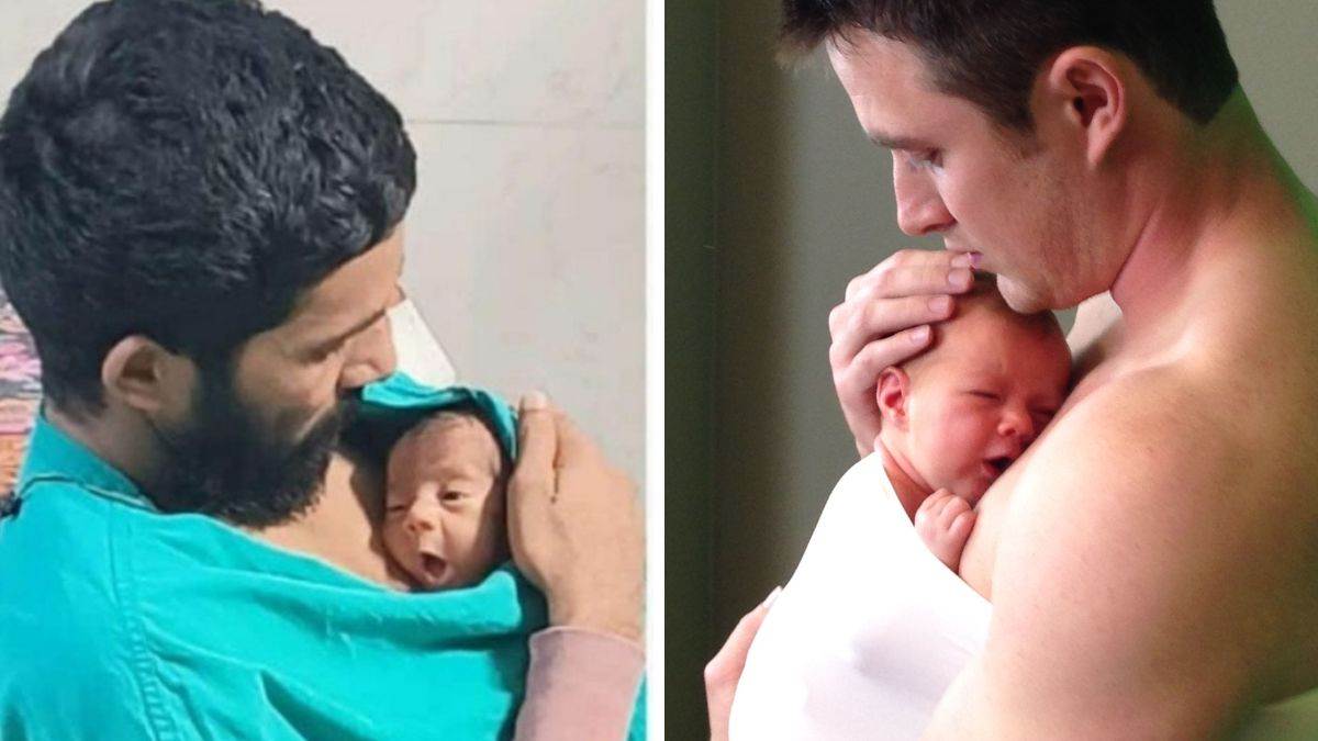 अब पिता देंगे 'कंगारू फादर केयर', जन्म के बाद सीने से लगाकर कमजोर नवजात ...