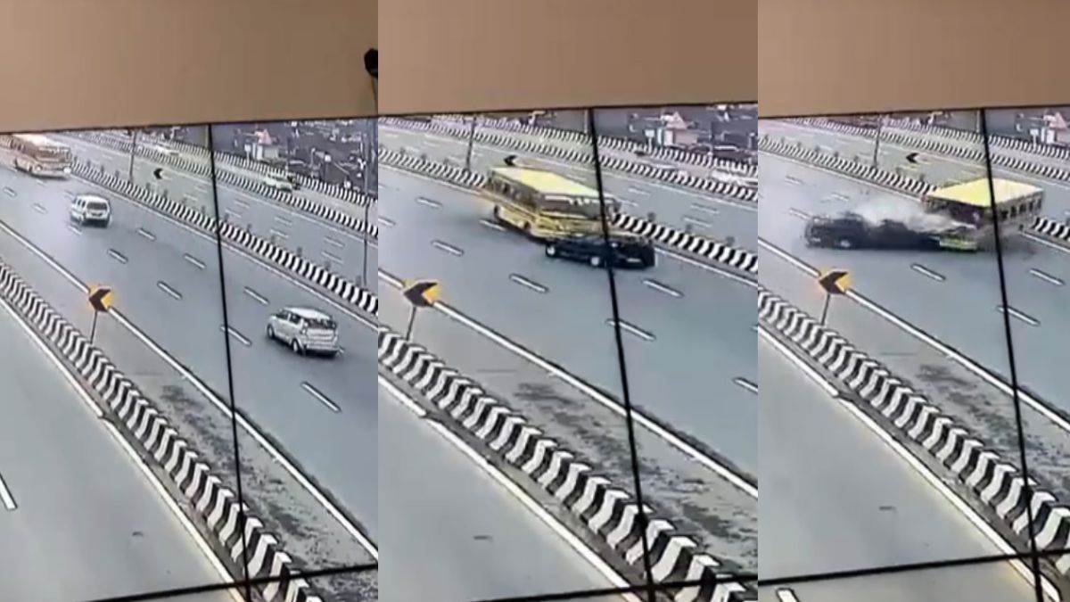CCTV में दिखा भीषण हादसा: गाजियाबाद में DME पर 8 KM गलत दिशा में मौत ...
