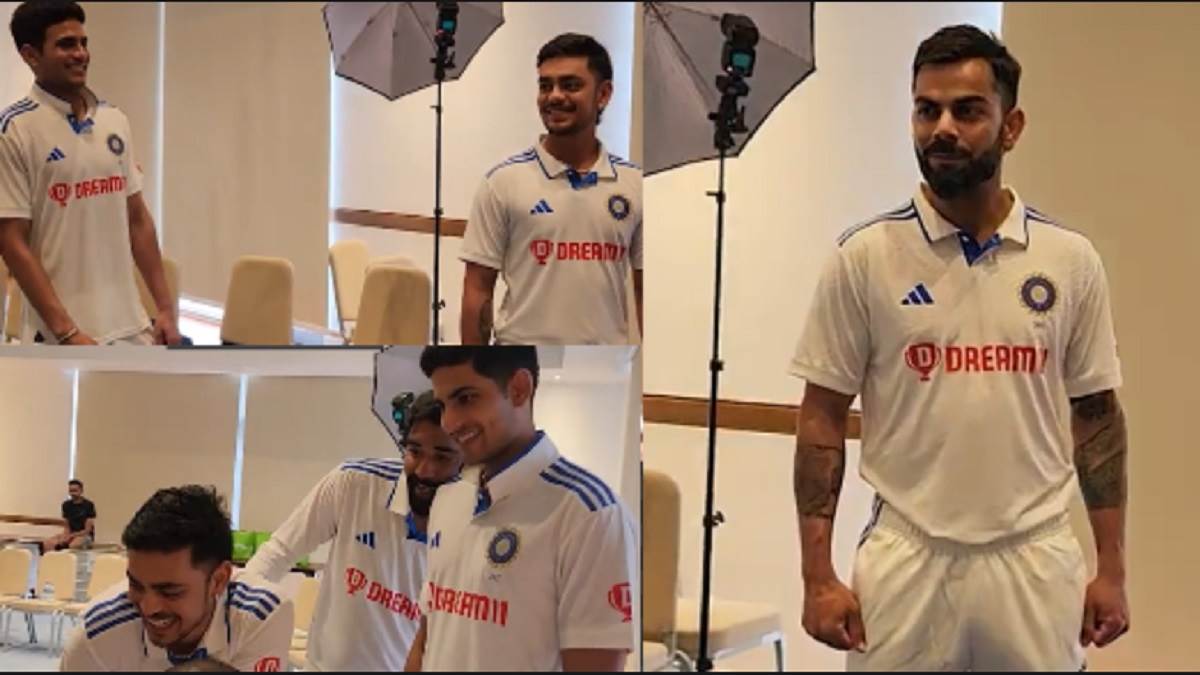 IND vs WI: नई टेस्ट जर्सी में पोज देते दिखे भारतीय खिलाड़ी, BCCI ने ...