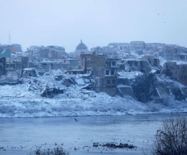 इराक में दिखा अत्यंत दुर्लभ नजारा, बर्फ से पट गई राजधानी - Extremely ...