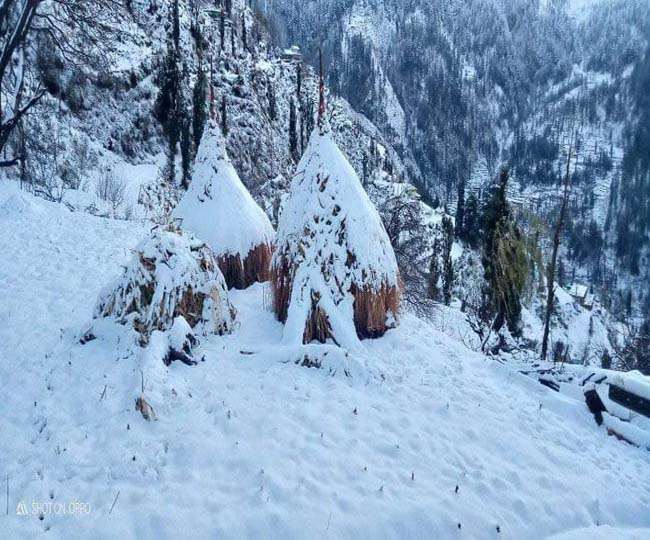 Snowfall in Patnitop: पत्नीटॉप में बिछी पांच से आठ इंच बर्फ की चादर ...