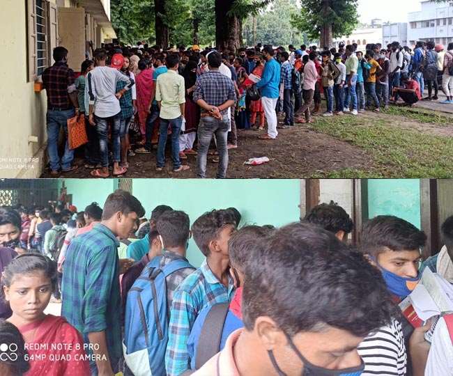 Intermediate Admission : कॉलेजों में उमड़ी भीड़, पुलिस की निगरानी में ...