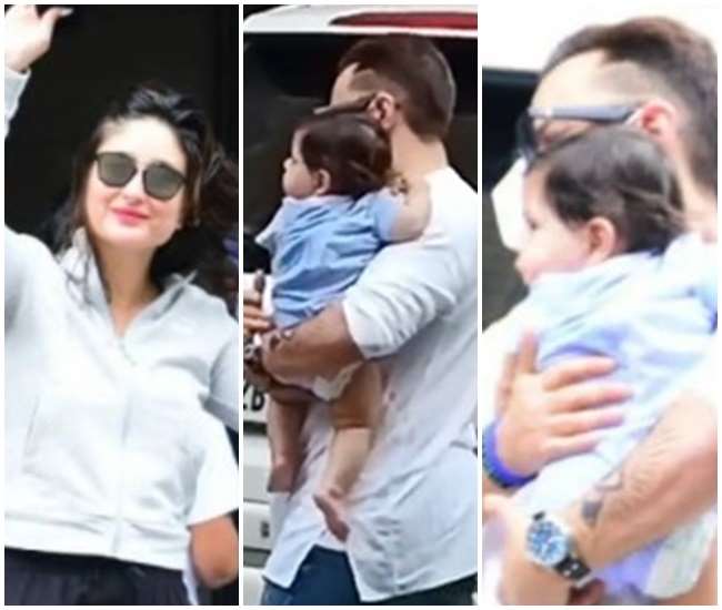 पहली बार कैमरा में कैद हुए Jeh Ali Khan, पिता सैफ की गोद में नजर आए ...