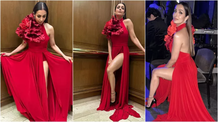 Malaika Arora: मलाइका अरोड़ा की 'हॉट रेड' गाउन है परफेक्ट पार्टी मूड ...