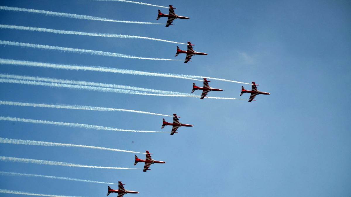 बरेली के Trishul Airbase पर दिखा Air Force का शौर्य, सुखोई और सूर्यकिरण ...