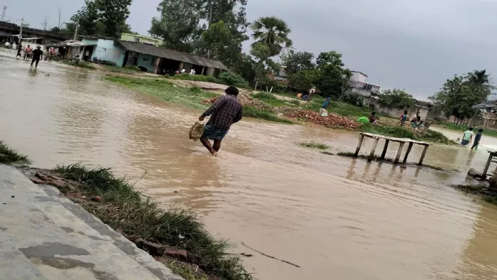 Sitamarhi: बागमती कटौझा में लाल निशान के पार तो हरदी नदी में भी उफान ...