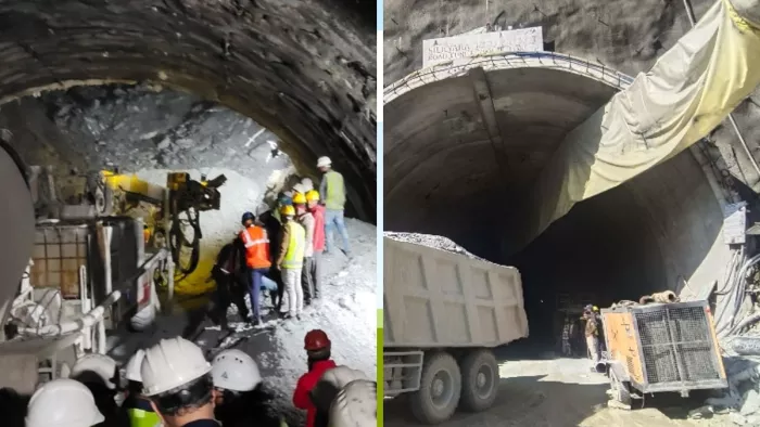 Uttarkashi Tunnel Collapse Live Update सुरंग निर्माण में सरिया की रिब ...